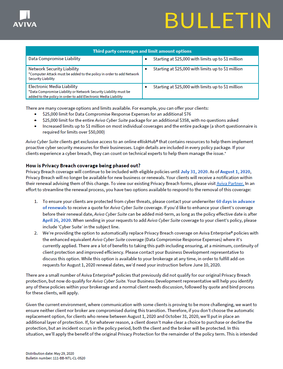 Aviva Cyber Suite | Oracle RMS Insurance Brokers